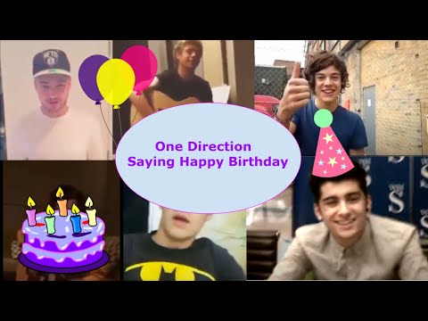 One direction saying Happy Birthday - YouTube