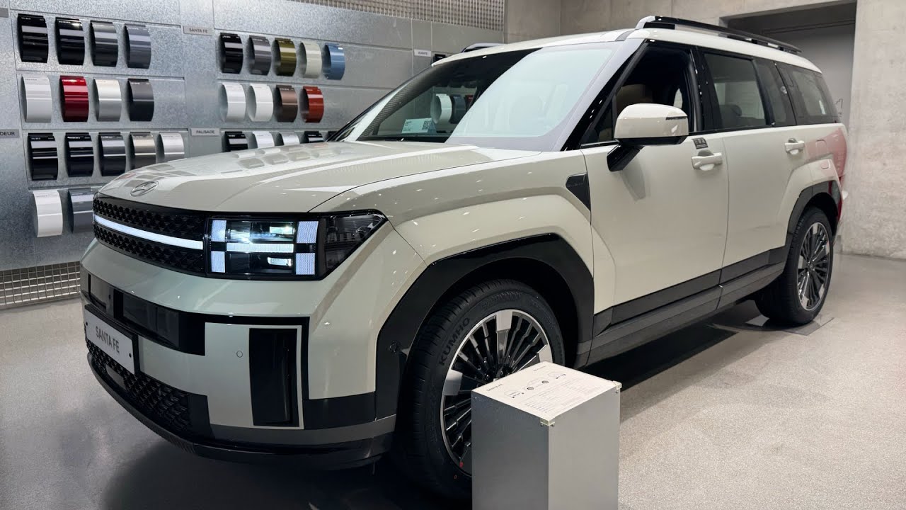 [4K] 2025 HYUNDAI Santa Fe Hybrid Calligraphy "Cyber Sage Pearl / Pecan ...