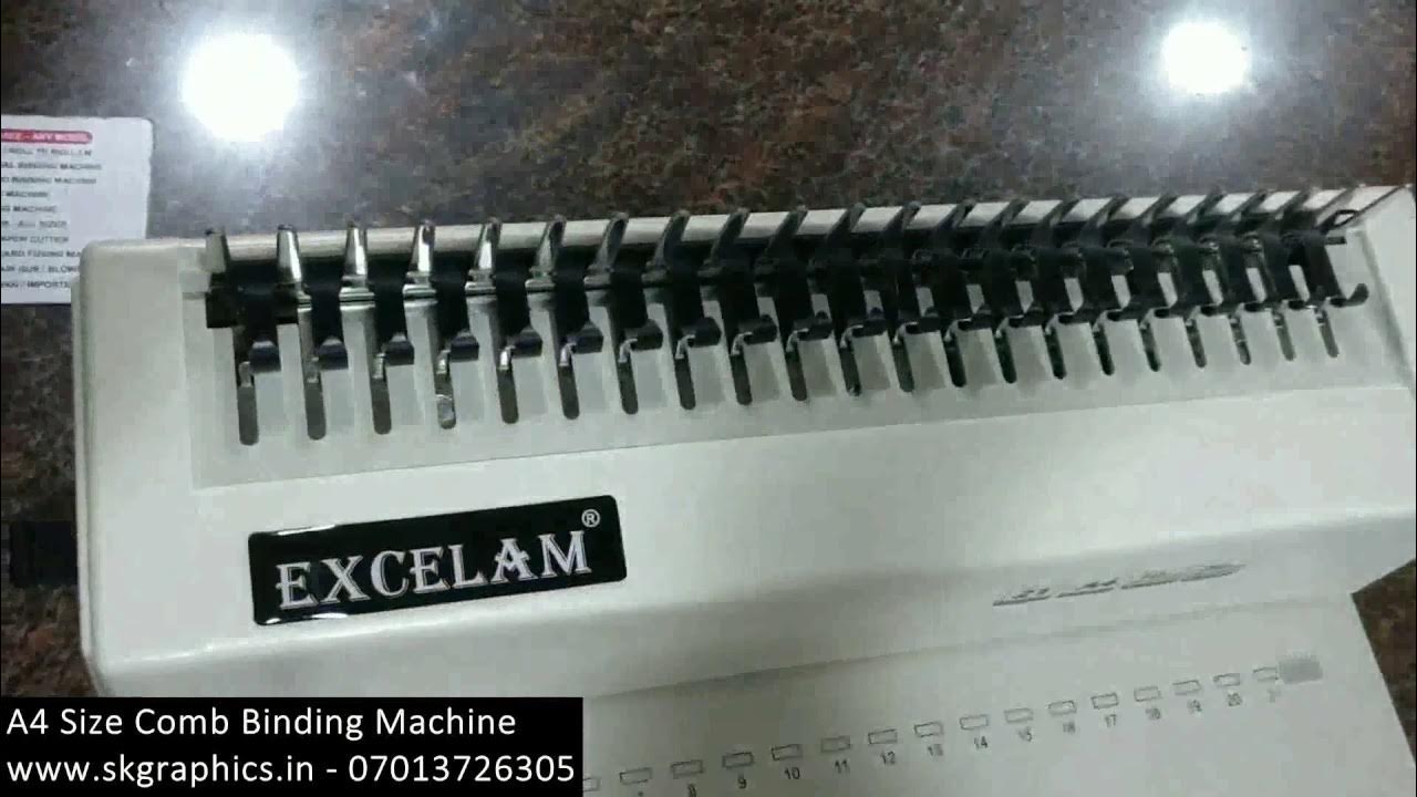 📒 A4 Size Comb Binding Machine - How To Do Comb Binding | AbhishekID.com - YouTube
