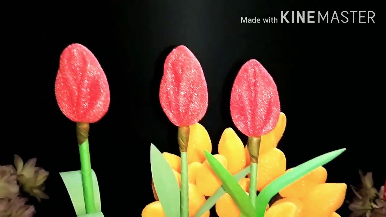DIY Tulip Sponge/foam - YouTube