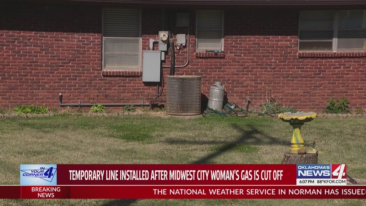 Temporary line installed after Midwest City woman's gas is cut off ...