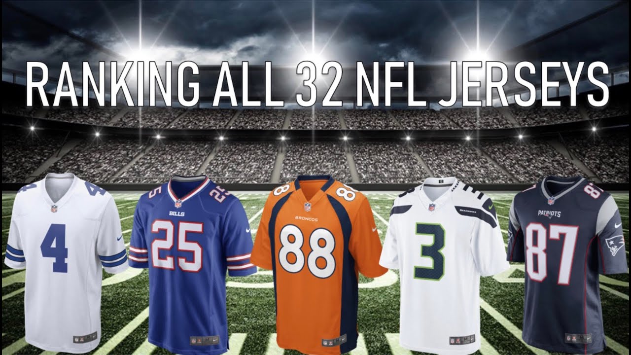 Ranking all 32 NFL Jerseys (2019 Season) - YouTube