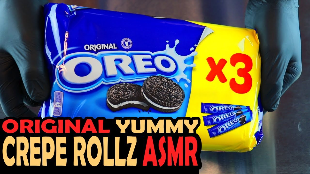 Massive OREO [original] Yummy Crepe Rollz [rough ASMR] with MARABOU ...