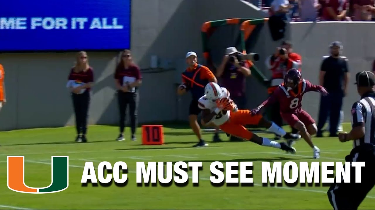 Miami's Colbie Young Makes A Juggling 1-Handed Catch To Set Up The ...