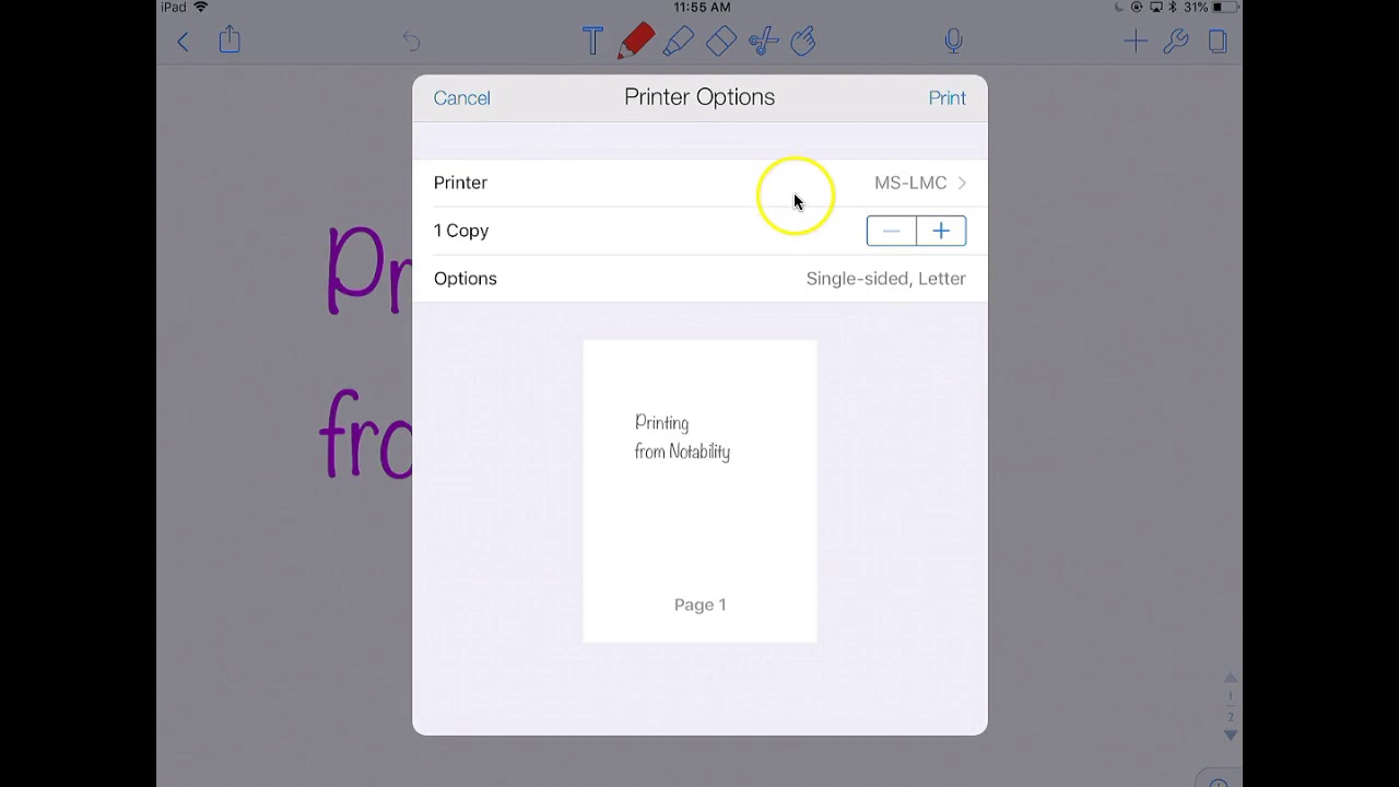 iPad Printing from Notability - YouTube