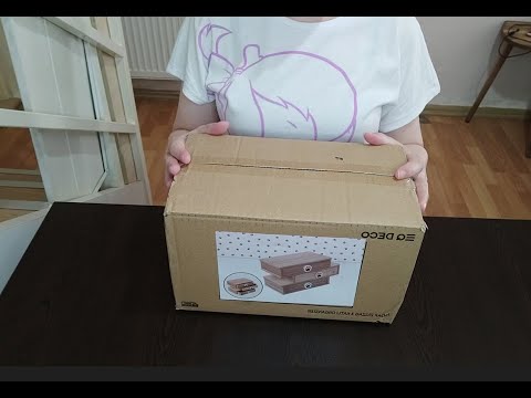 (reklamdeğil)BİM'İN PATİ ŞEKLİNDE TUTMAÇLI 3 KATLI AHŞAP ORGANİZERİN KUTU AÇILIMI VE İNCELENMESİ