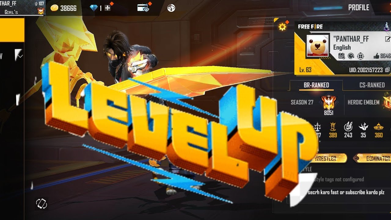 PANTHER FF Level Up 🤯🤯 - YouTube