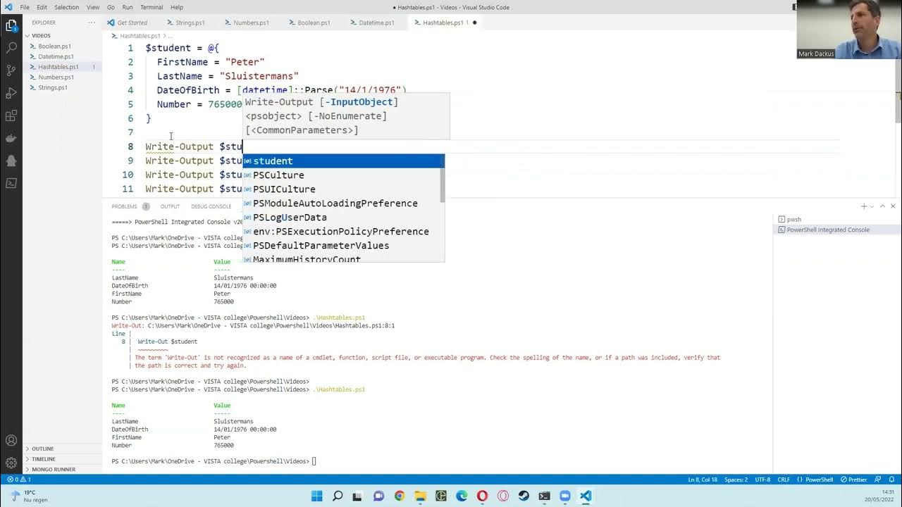 A05 Hashtables Powershell Scripting Youtube