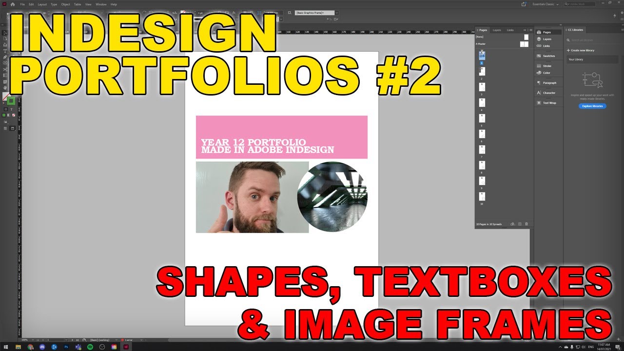 Using Adobe InDesign for HSC Portfolios - Lesson 2 - Shapes, Textboxes ...