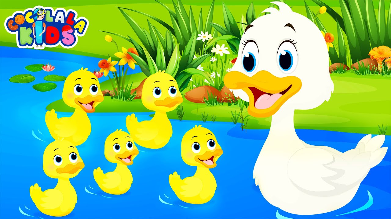 Five Little Ducks on Exciting Journey | 5 Little Colorful Ducklings ...