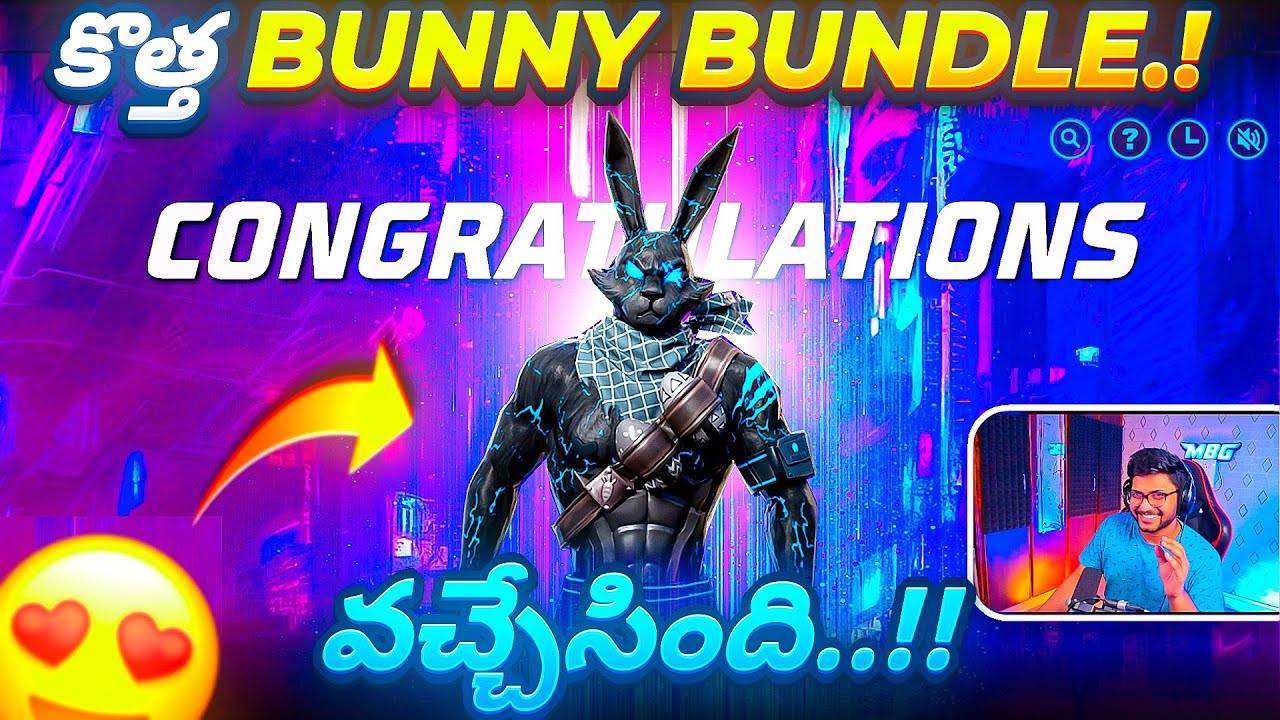 New Black Bunny Bundle !!! - Free Fire Telugu - MBG ARMY - YouTube