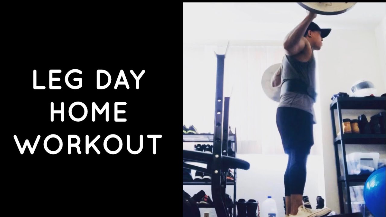 LEG DAY HOME GYM WORKOUT - YouTube