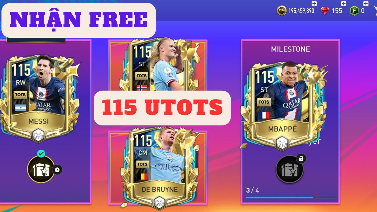Nhận FREE 115 UTOTS MESSI MBAPPE DE BRUYNE - Mystory Sinigns | FIFA ...