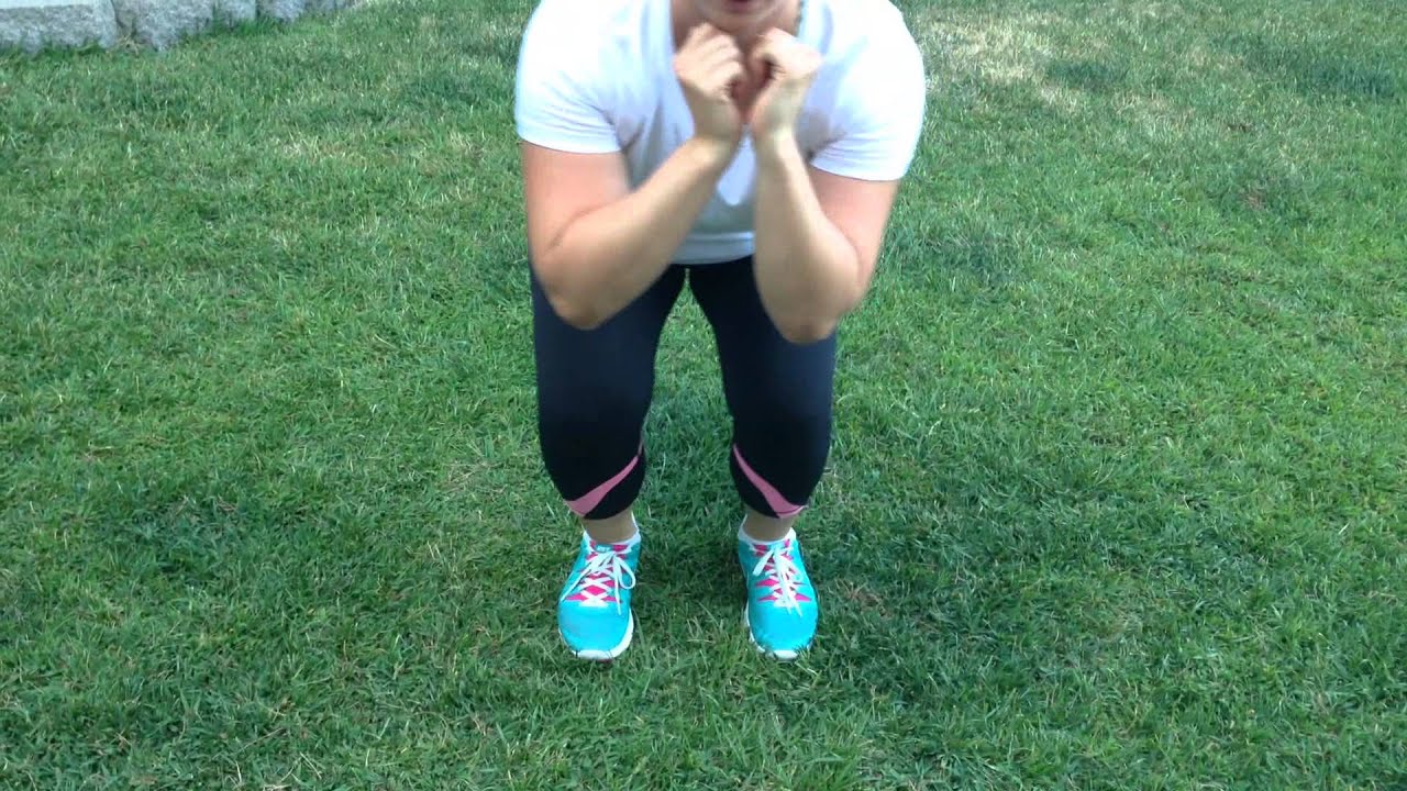 Squat with 3 side taps - YouTube