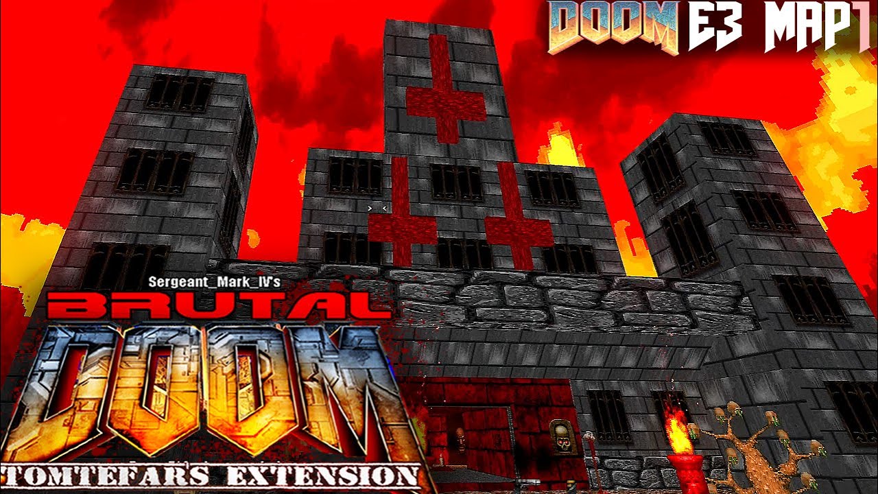 Brutal Doom Inferno E3M1, 100% secrets [HD Textures zdoom dhtp ...