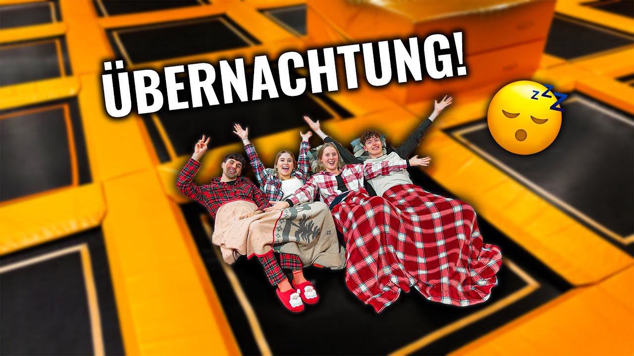 WIR ÜBERNACHTEN IN EINER TRAMPOLINHALLE!😂😳 (ganz alleine) - Itsmisabell ...