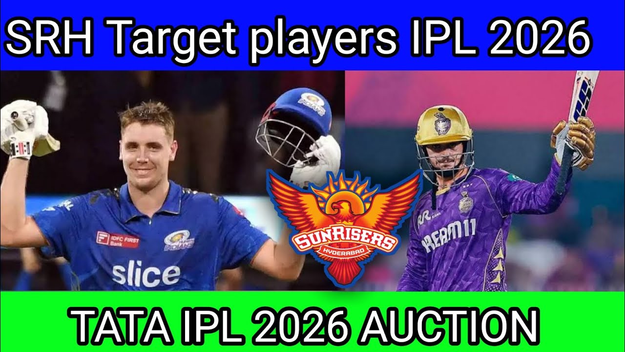 SRH Target players IPL 2026|IPL Target players in auction|MINI AUCTION ...