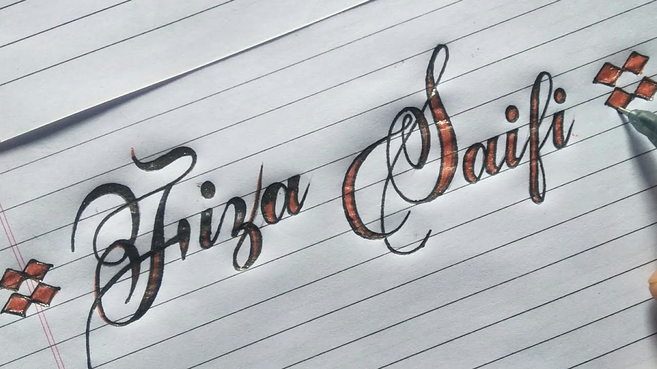 Copperplate Script writing| I write My subscribers Name in copperplate ...