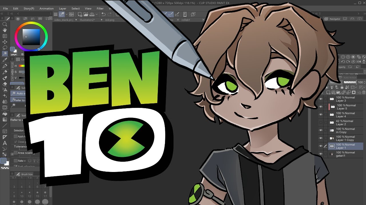 Character Design: Ben 10 Inspired Time-lapse - YouTube