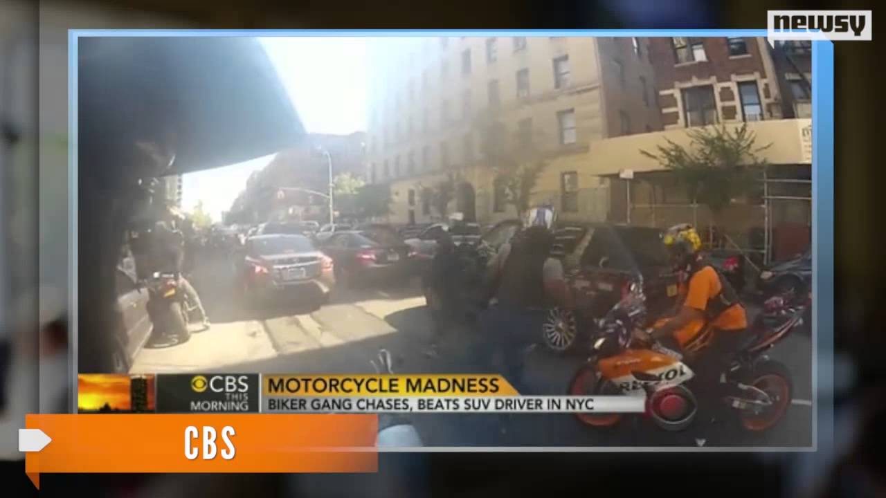 Two bikers arrested in NYC motorcycle road rage assault - YouTube