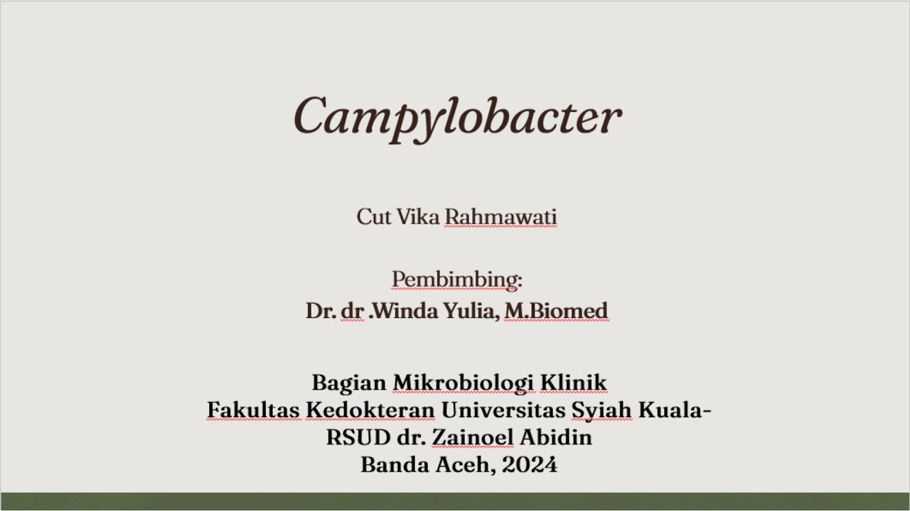 Campylobacter I Microbiology Diagnostic I dr. Cut Vika Rahmawati - YouTube