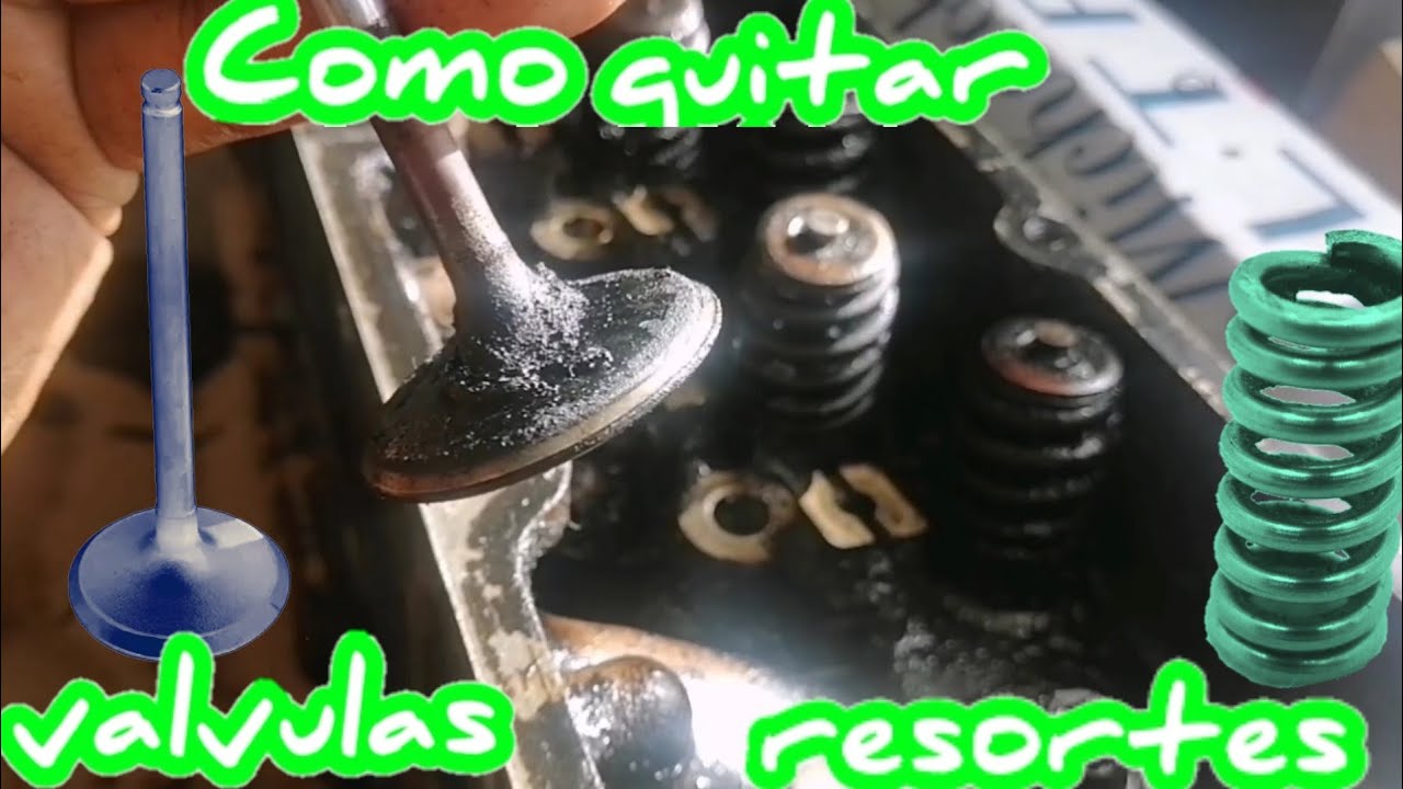 como quitar lo resortes de las valvulas de forma casera // como quitar ...