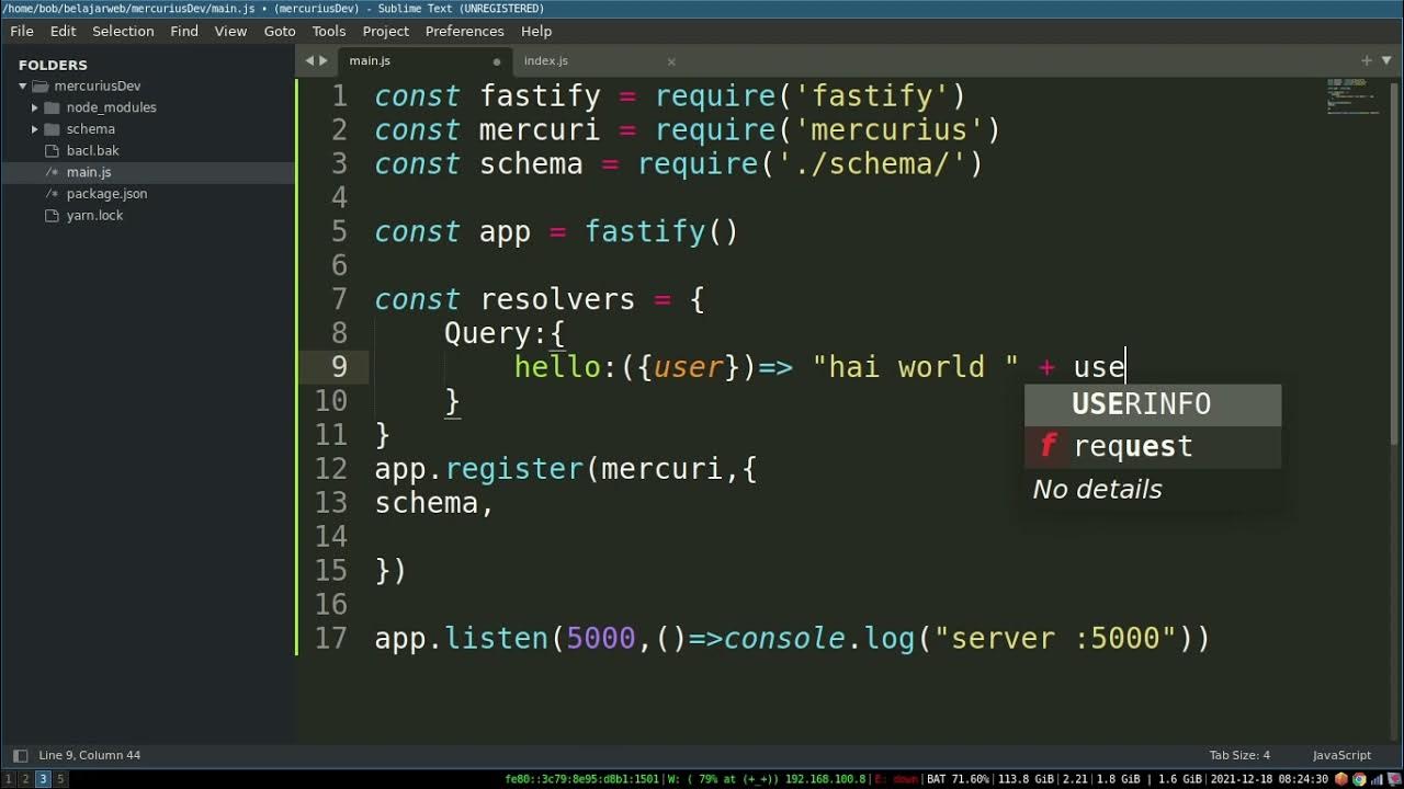 Fastify Graphql Server With MERCURIUS 💪💪 - YouTube