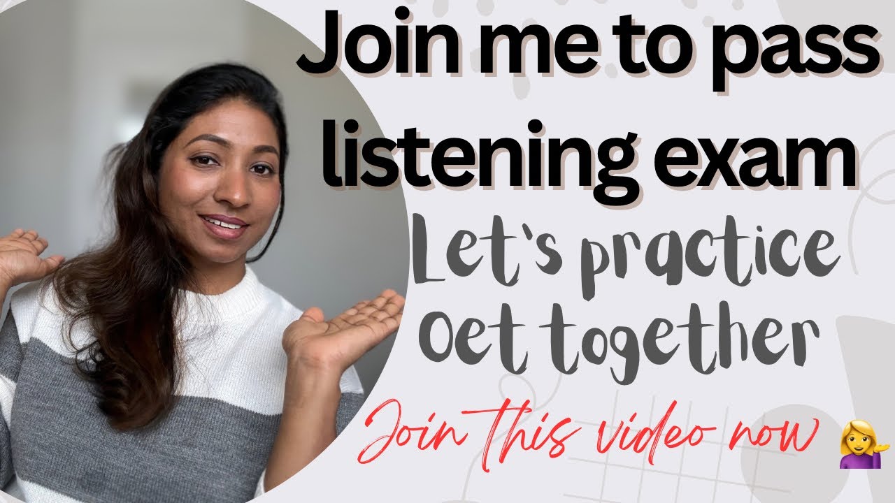 Oet listening practice real time with expert trainer - YouTube
