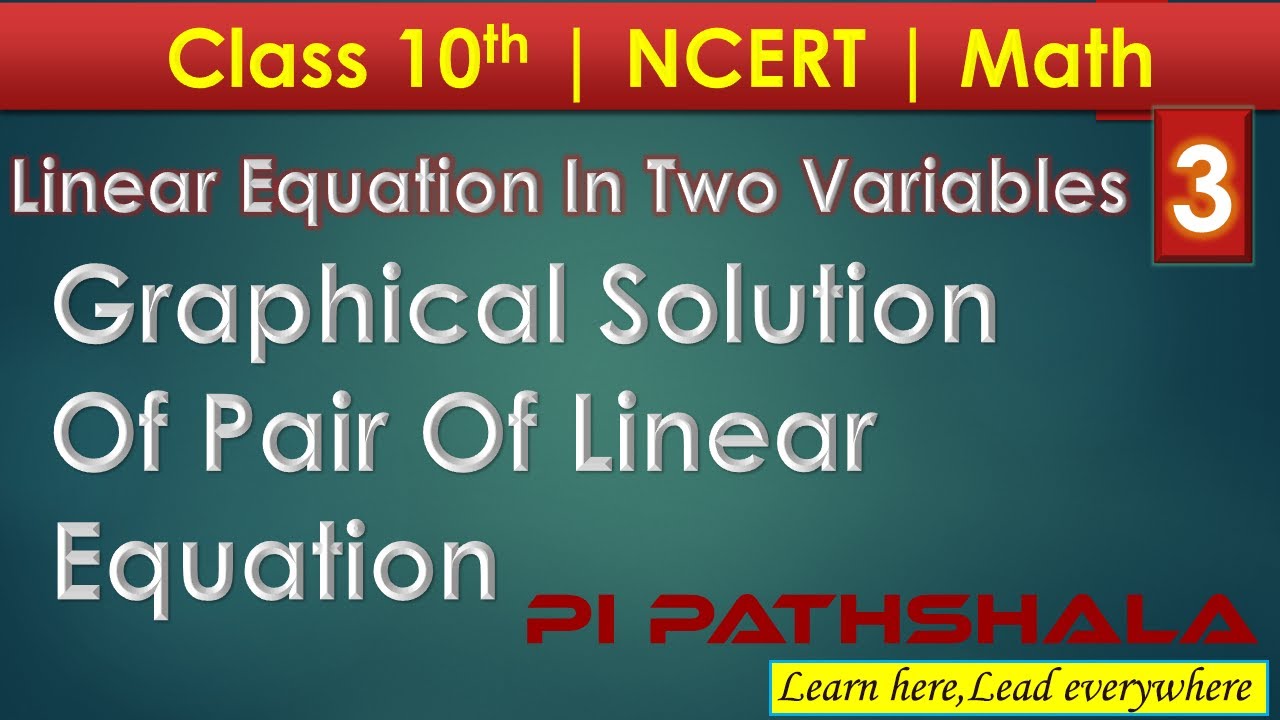 Graphical Method To Solve Pair of Linear Equation - YouTube