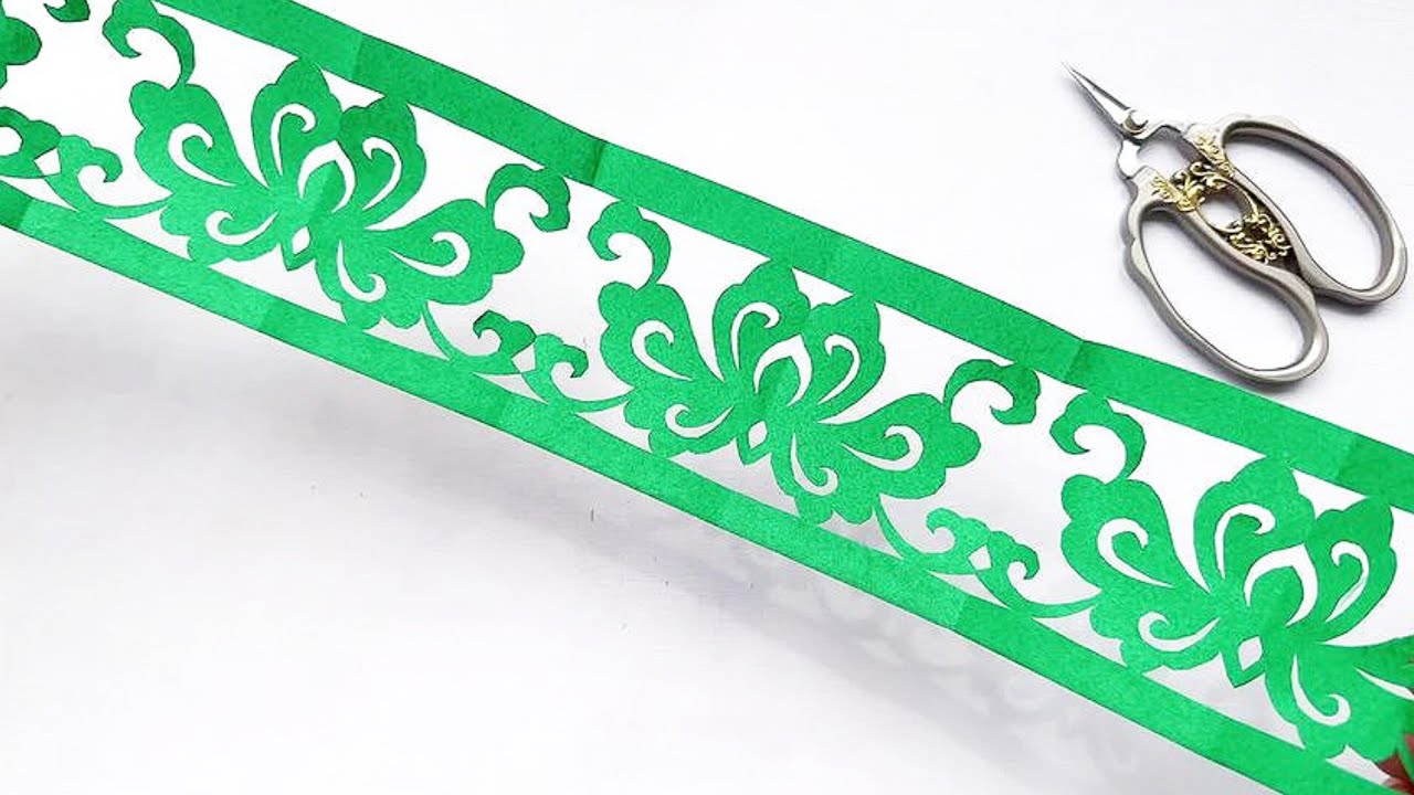 How To Paper Cut Border Design - Paper Cutting Tutorial - Paper Cutting ...