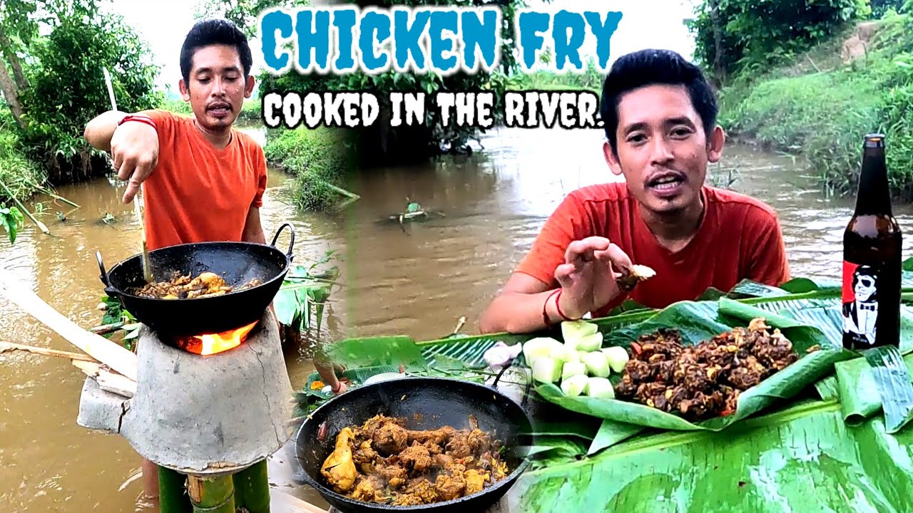 Chicken Fry Recipe | Cooked In The River | Tasty Chicken Fry - YouTube