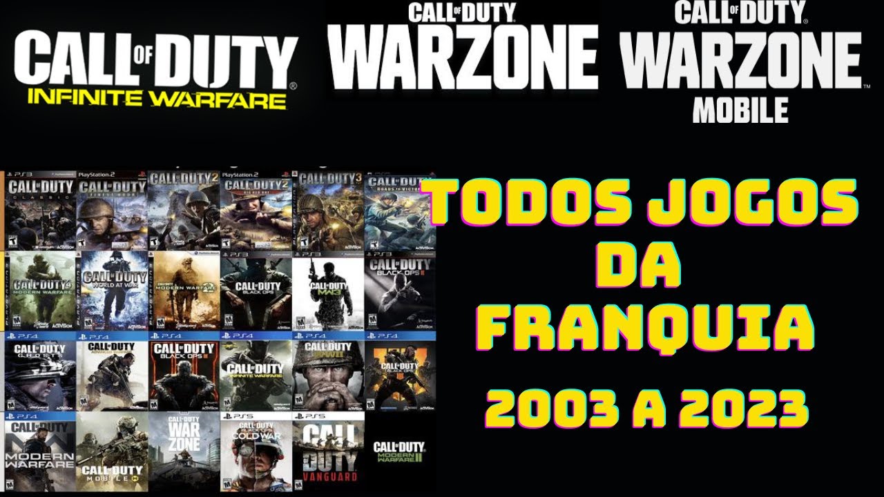 CALL OF DUTY, TODOS JOGOS DE 2003 A 2023 - YouTube