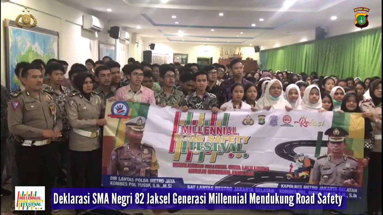 Generasi Millennial SMA NEGRI 82 Jaksel Dukung Road Safety Zero Axident ...