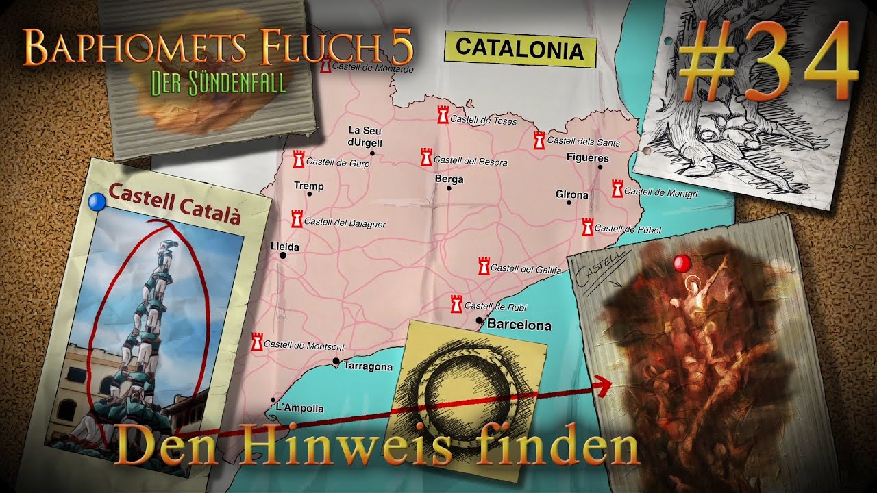 #34 - Den Hinweis finden - Baphomets Fluch 5 - YouTube