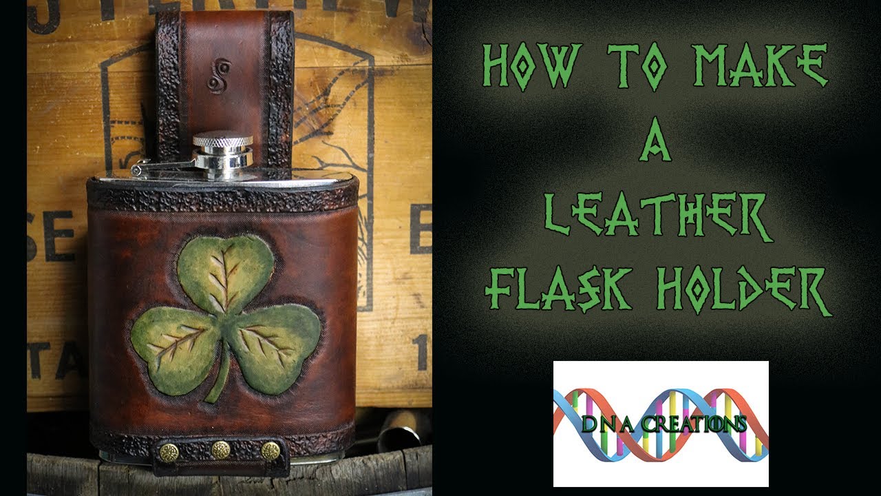 How to make a leather Flask Holder - YouTube