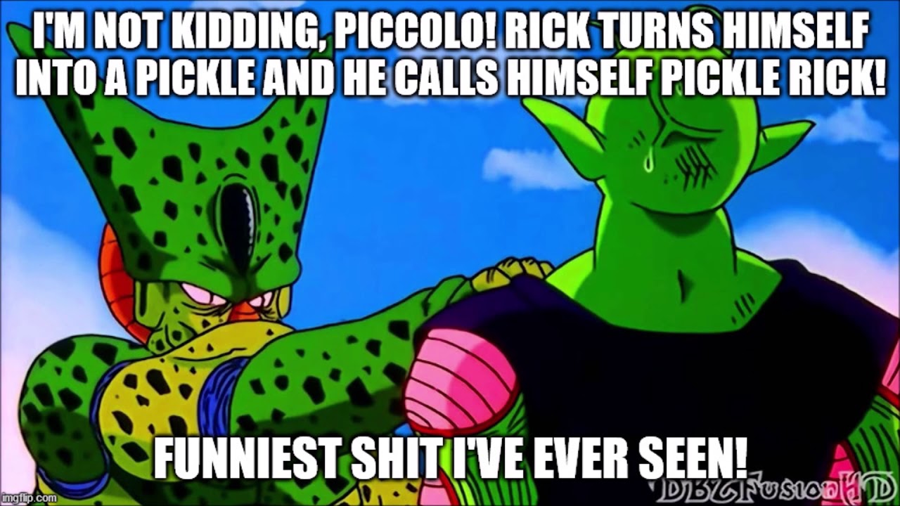 Cell Tells Piccolo About Pickle Rick - YouTube