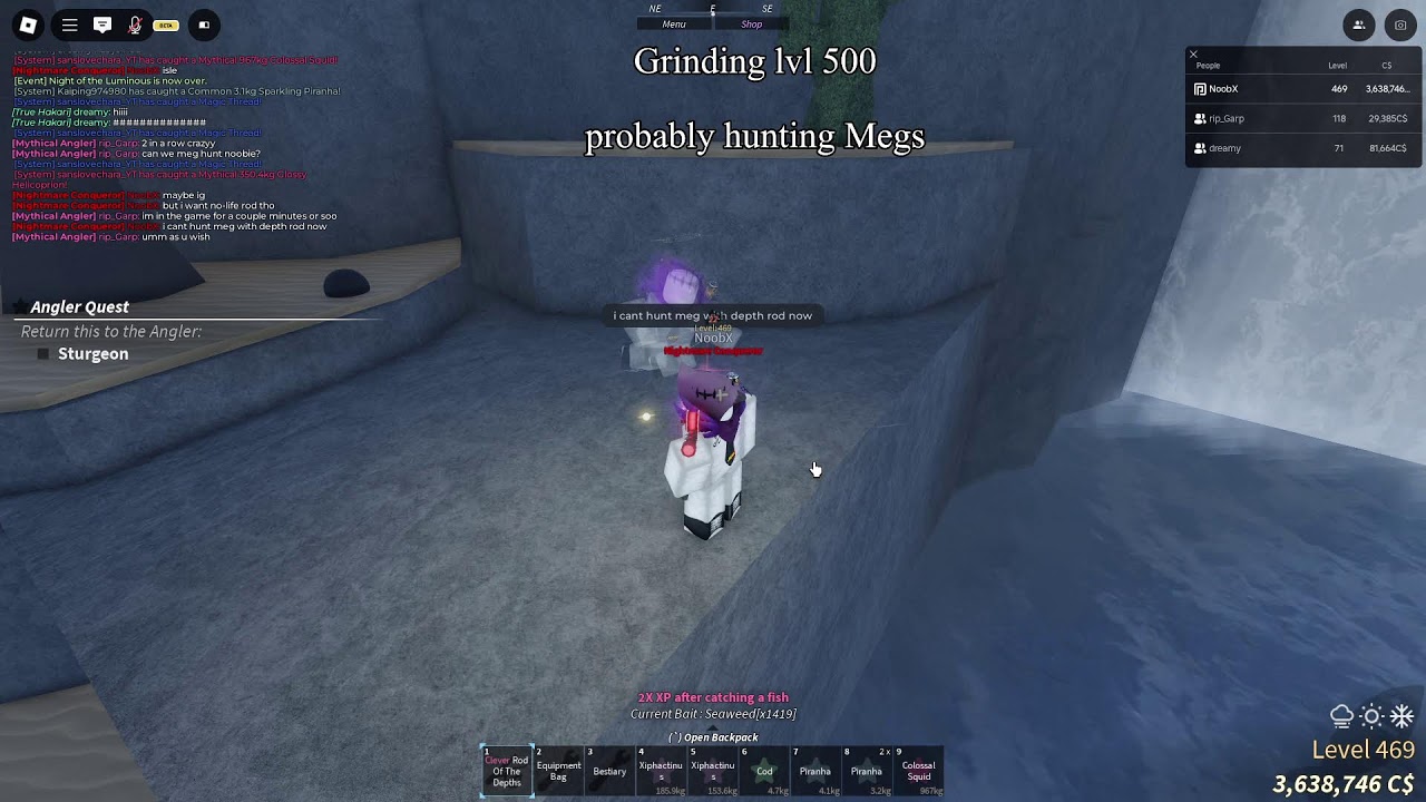 Grinding level 500 | Roblox Fisch - YouTube