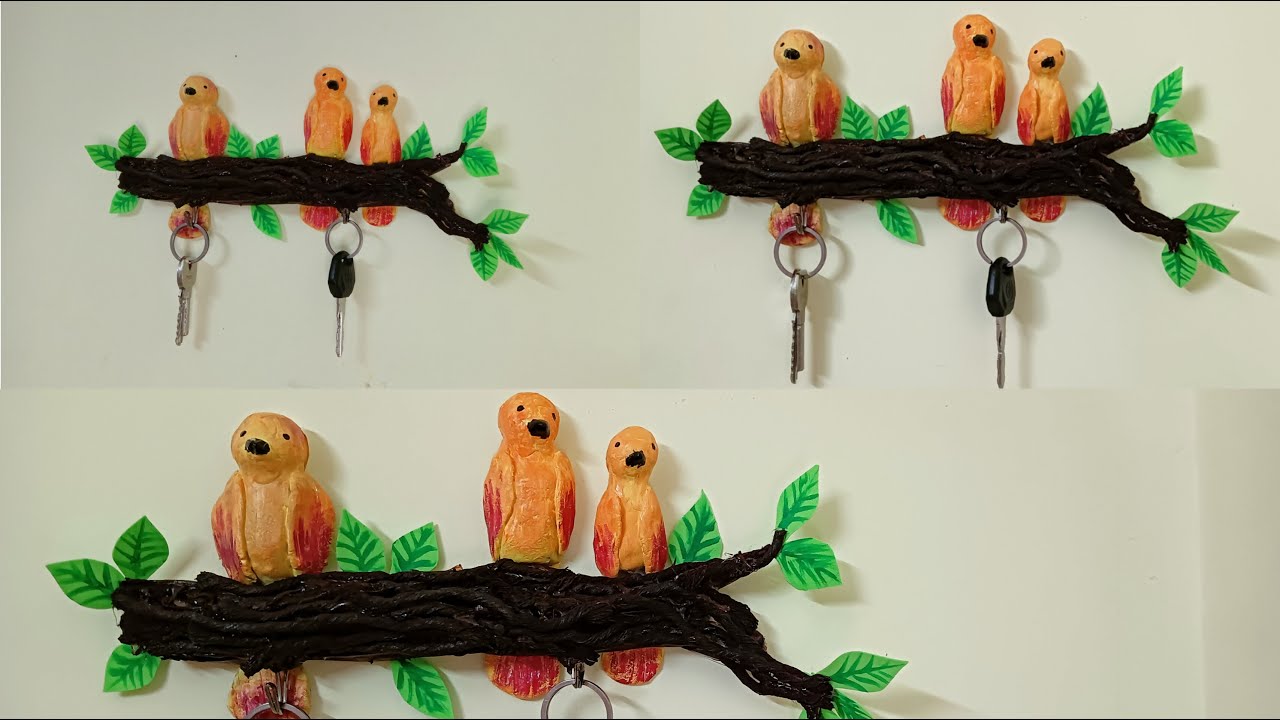 "Upcycled Bird Branch Key Holder: A Creative Way to Reuse Broken Wall ...