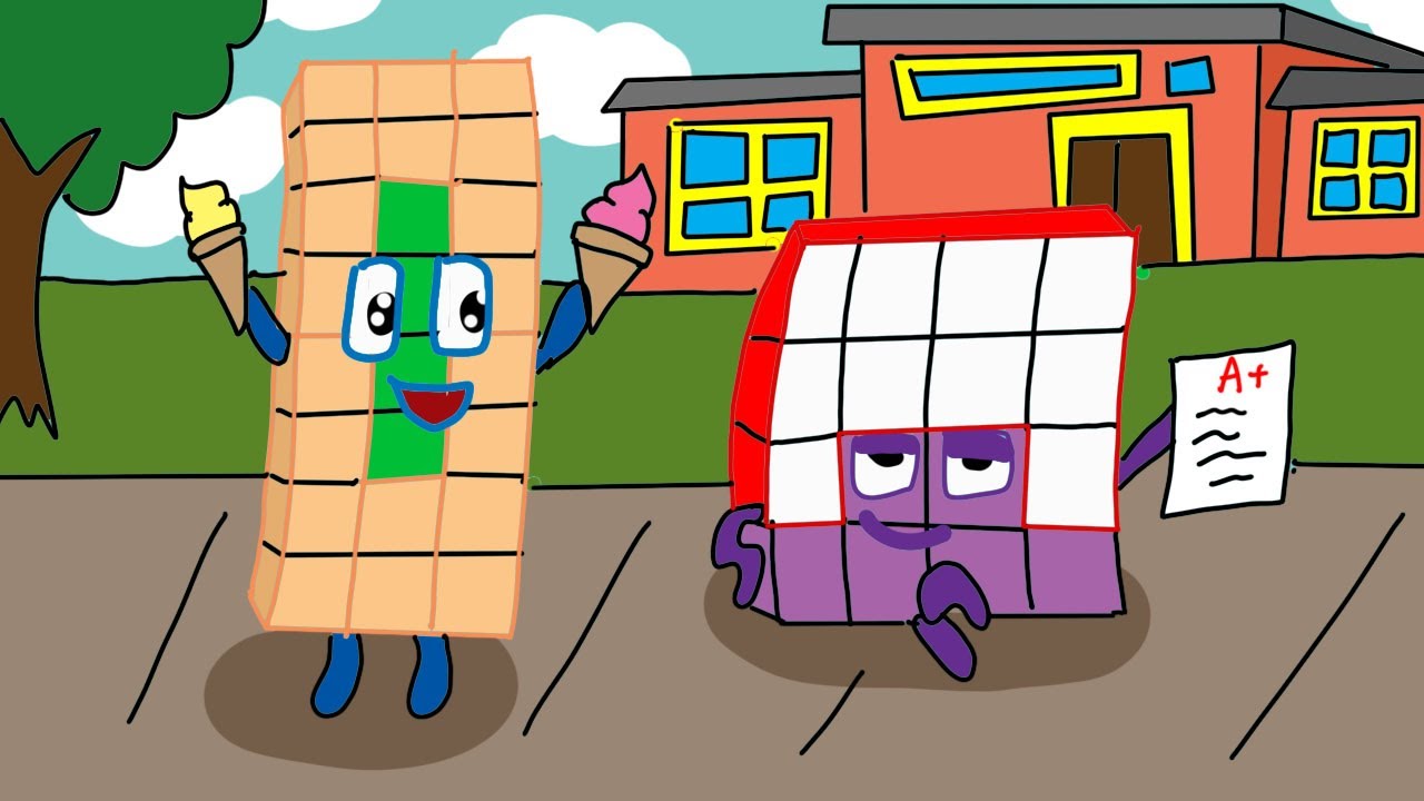 Drawing Numberblock 16 Gets an A+ & Ice Cream with 24! - YouTube