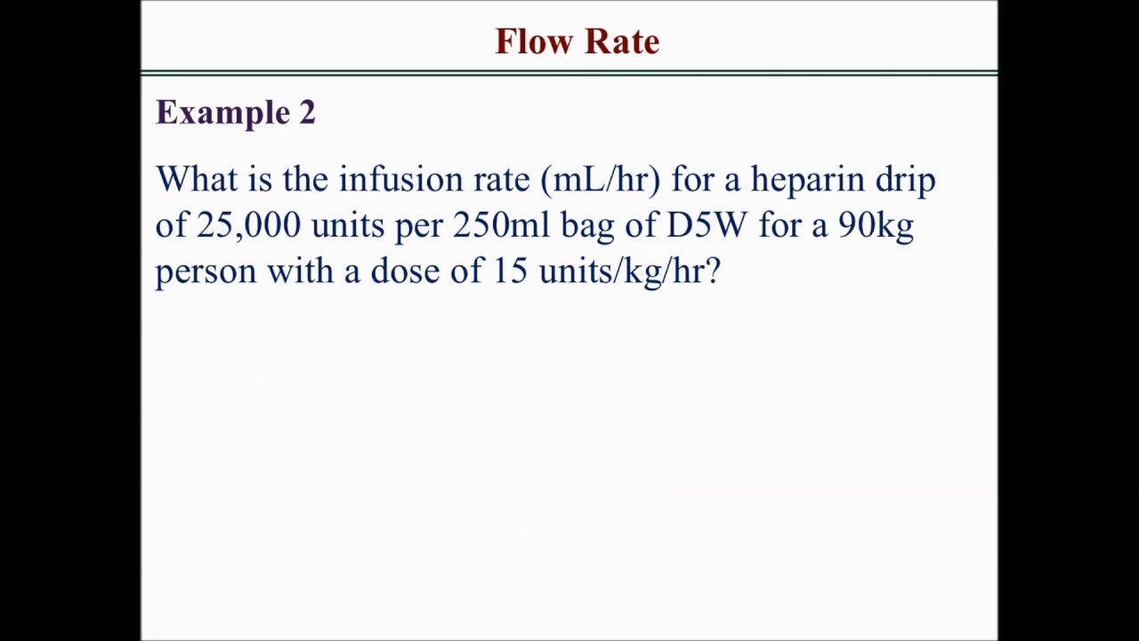 How to solve flow rate calculation problems 4 - YouTube
