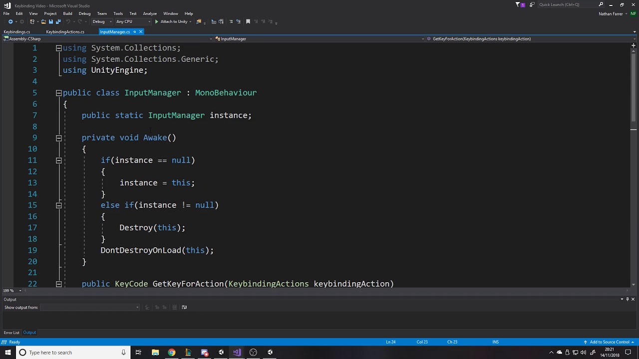 How To Create A Custom Keybinding Handler For Your Unity Game Improved Youtube