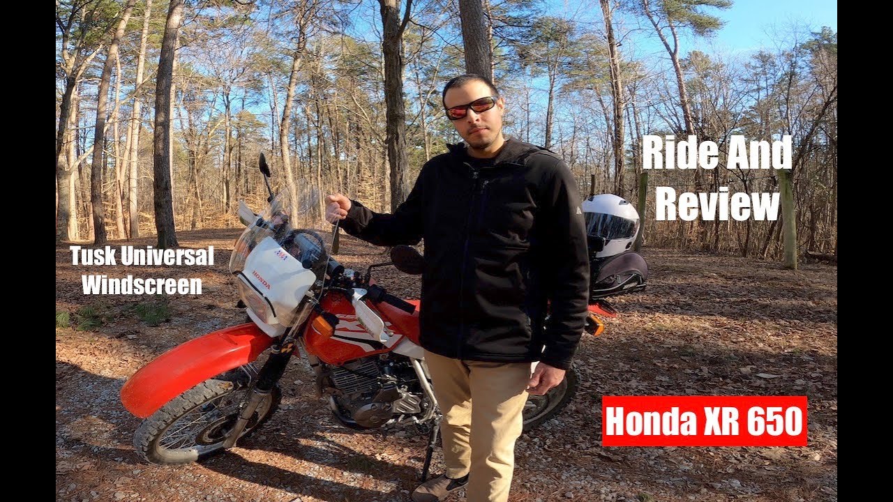 First Ride And Review Of Tusk Windscreen On My Honda XR 650! - YouTube