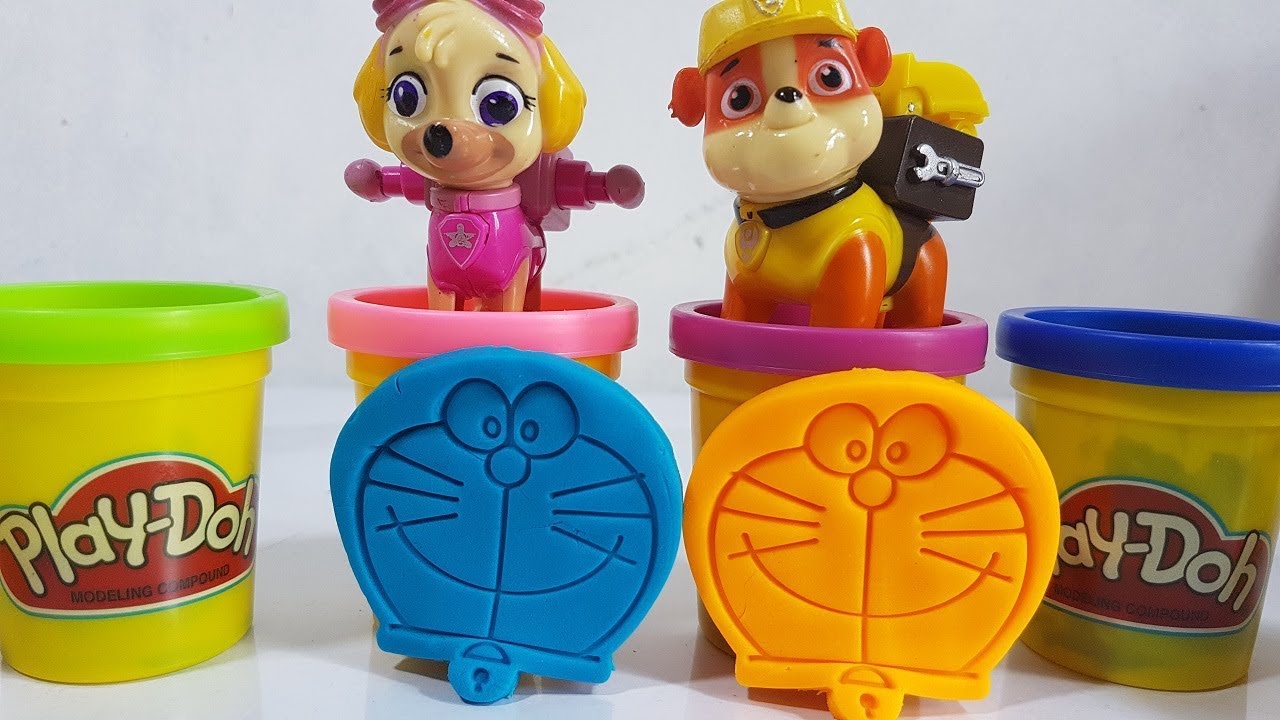 Learn Colors for Kids with Play Doh Paw Patrol Pups Have WRONG HEADS ...