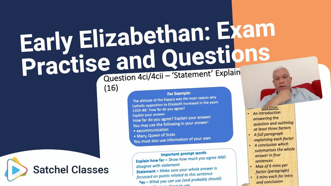 Early Elizabethan Exam Practise and Questions | History | Satchel ...