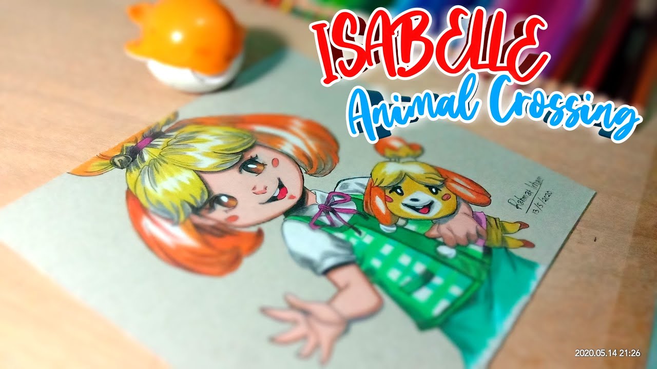 DRAWING ISABELLE -ANIMAL CROSSING - YouTube