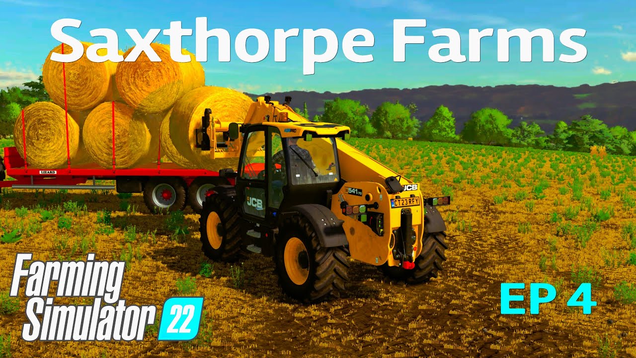 Baling and stacking -Episode 4-Saxthorpe Farms Fs22 ps5 - YouTube