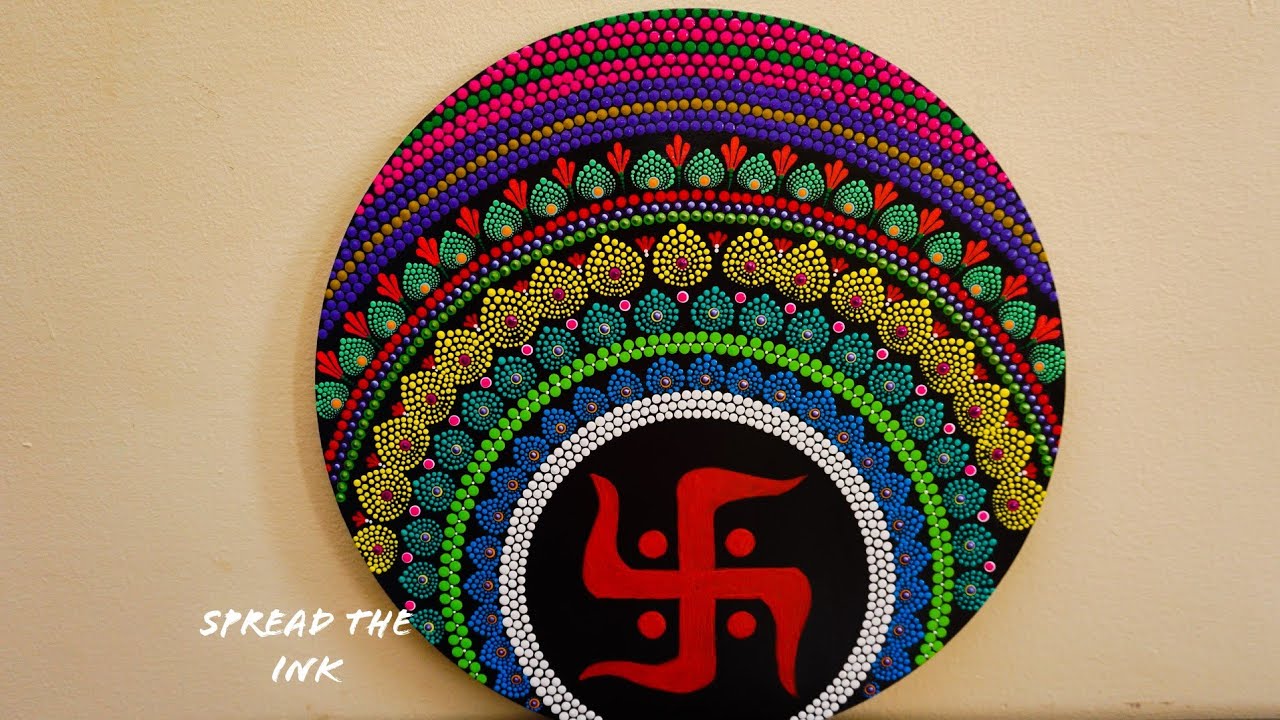 How to make Swastik Mandala Art Step By Step - YouTube