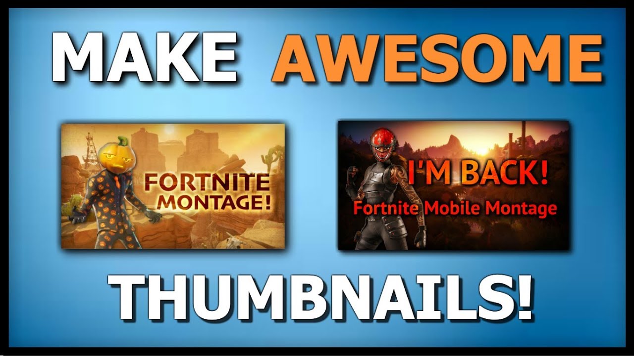 How to make FORTNITE THUMBNAILS for FREE! - YouTube