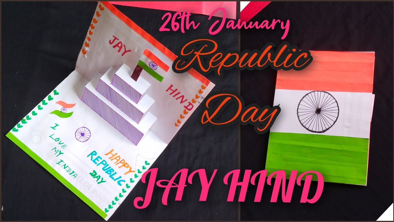 DIY- Republic Day Greeting Card/🇮🇳 Republic Day Card Making Ideas/26th ...