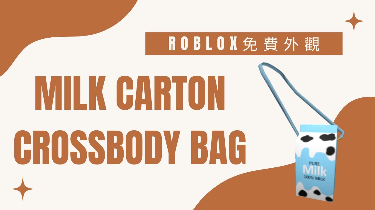 【Roblox新免費外觀】Milk Carton crossbody bag - YouTube